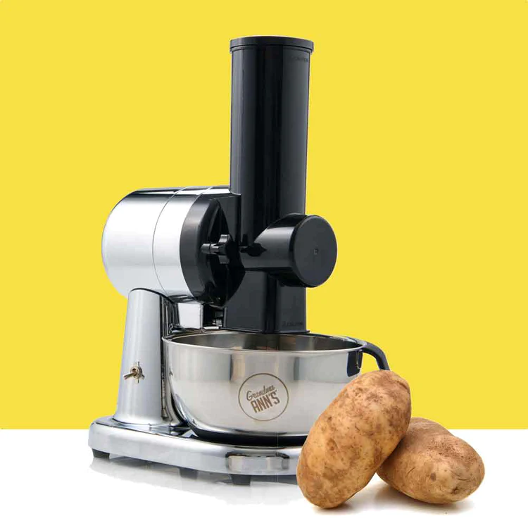 Grandma Ann's Electric Grater grated potatoes, shredded coconut, fast